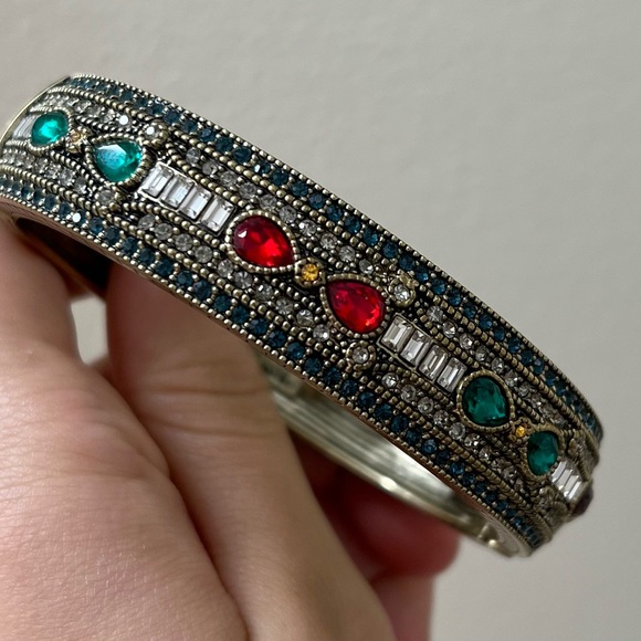 Heidi Daus | Jewelry | Heidi Daus Bangle With Red And Green Swarovski ...